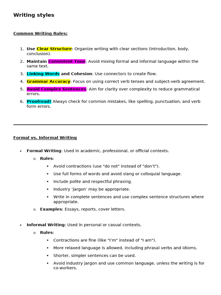 B2_-_Writing_styles | PDF | Essays | Verb