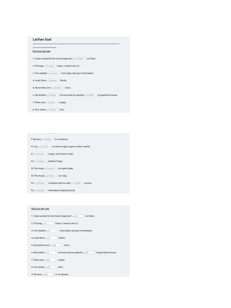 Soal Dan Jawaban Tobe Bagian Ke - 2 | PDF