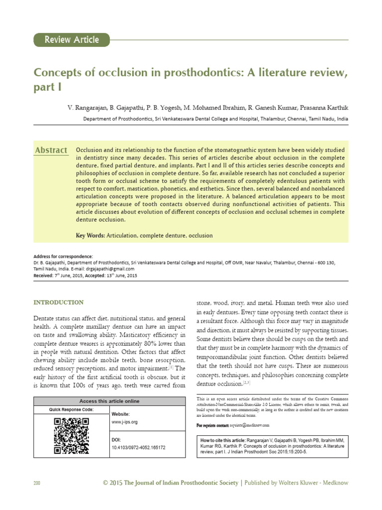 Concepts of Occlusion in Prosthodontics A.3 | PDF | Dentistry Branches ...