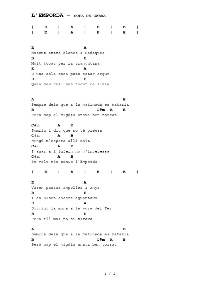 20 - L'EMPORDA - SOPA DE CABRA - Ed.2 | PDF