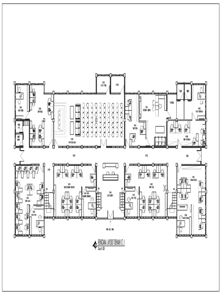 Rencana Layout Ruangan Kantor Bupati Ok Lt 1 | PDF