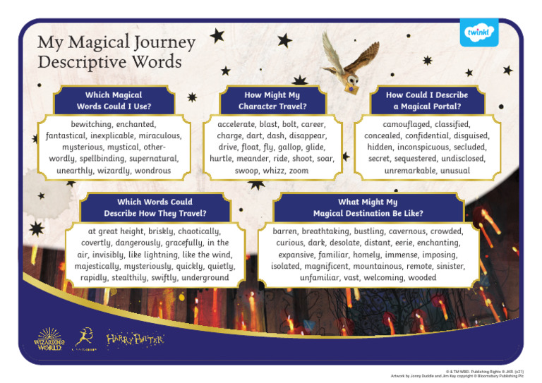 My Magical Journey Descriptive Words | PDF