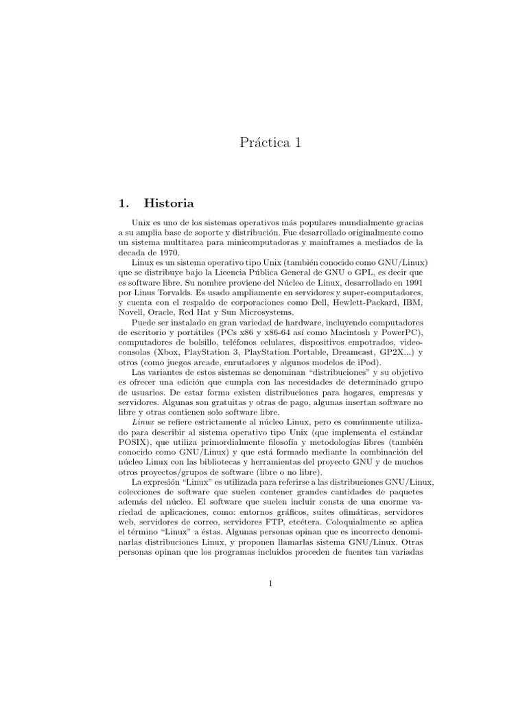 Prac 1 | PDF | Kernel (sistema operativo) | Ñu