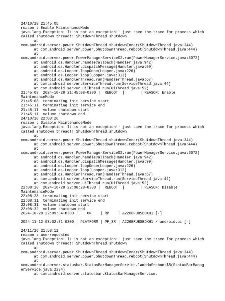 Power Off Reset Reason Backup | PDF | Java (Programming Language) | Computer Science