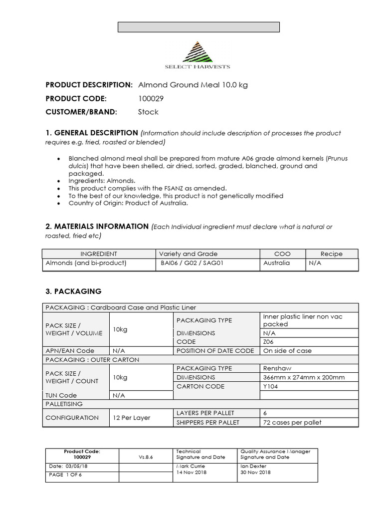 RGA10_1 | PDF | Packaging And Labeling | Almond