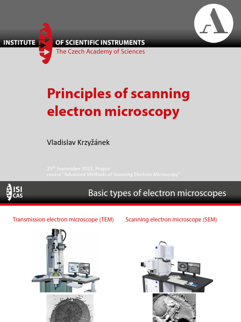 Principles of scanning electron microscopy | PDF | Scanning Electron Microscope | Energy ...