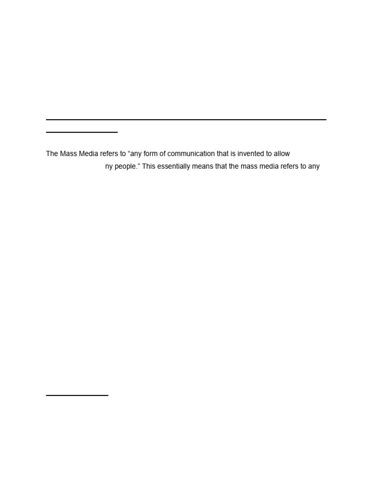 Unit 7 - Media notes | PDF | Mass Media | News