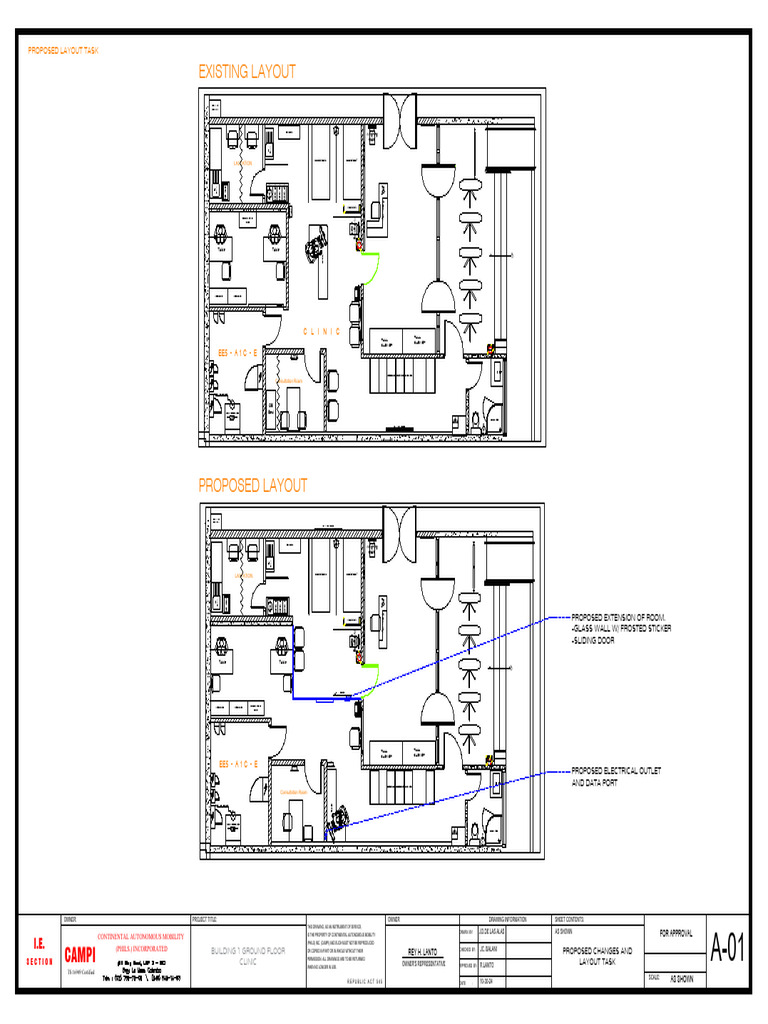 Building 1 Clinic Layout - A01 | PDF
