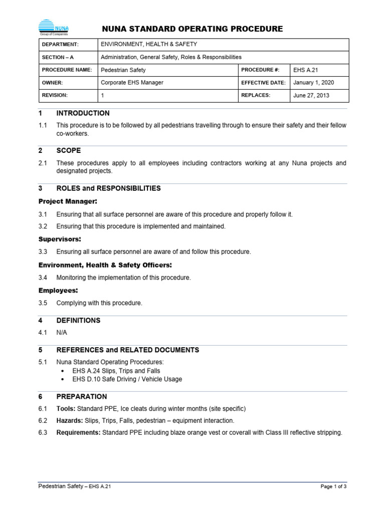 EHSA.21PedestrianSafetyv - Jan 20 | PDF | Traffic | Personal Protective ...