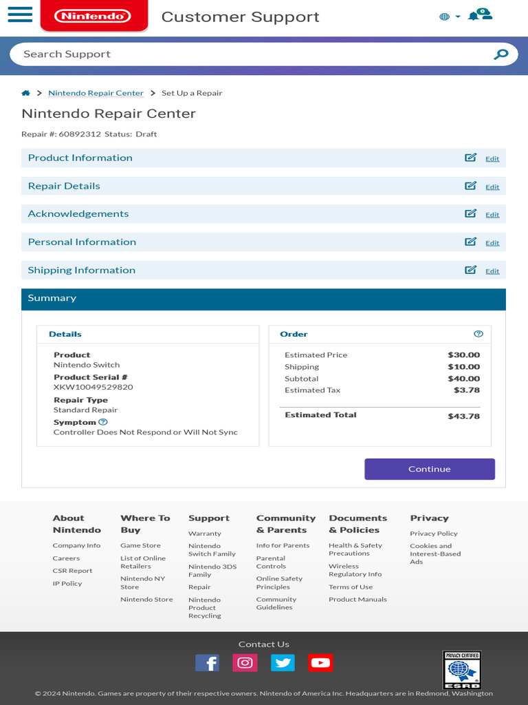 Nintendo Customer Central | PDF | Nintendo