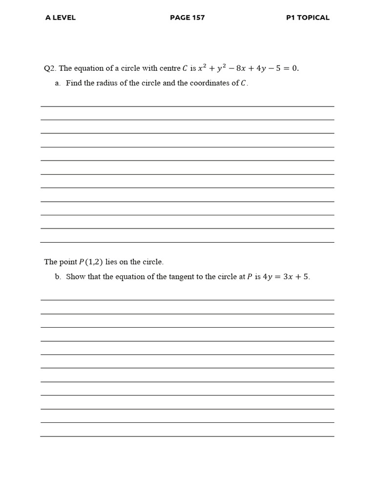 A Level P1 Topical Pages 157-162 | PDF