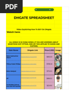 Shiftery's DHGate Reselling Spreadsheet | PDF