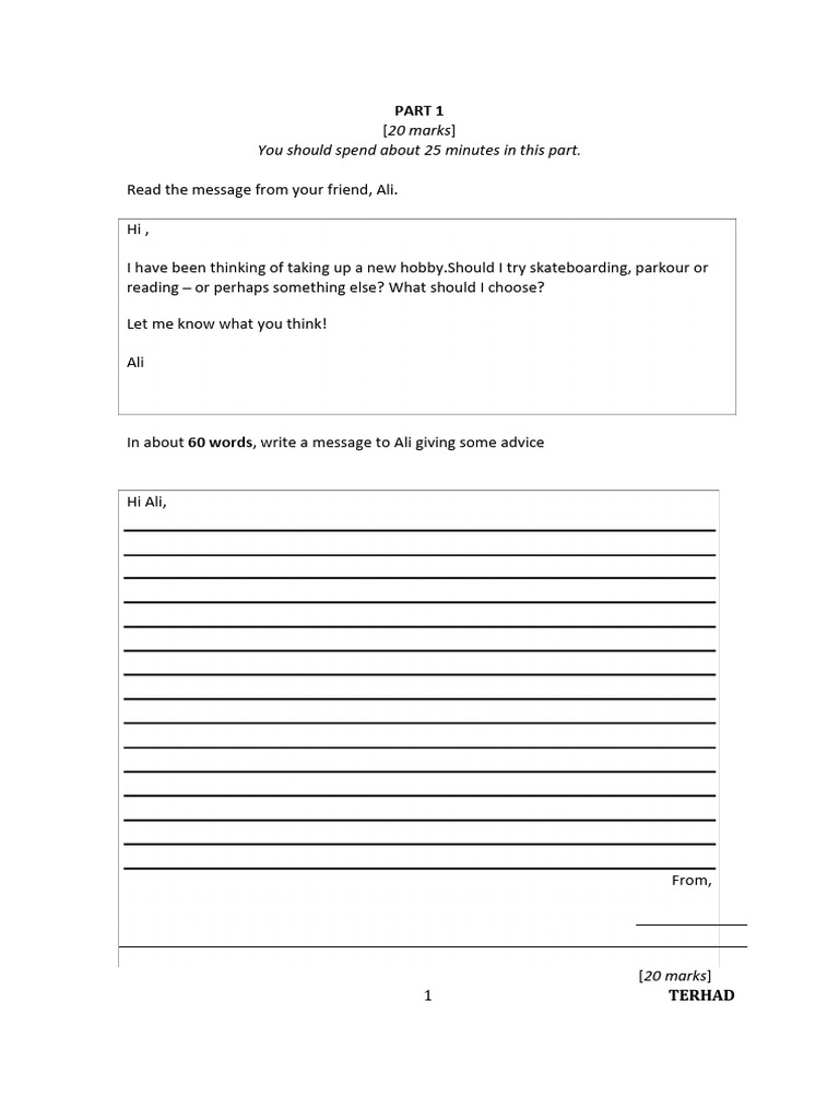 Paper 2 Form 1 | PDF