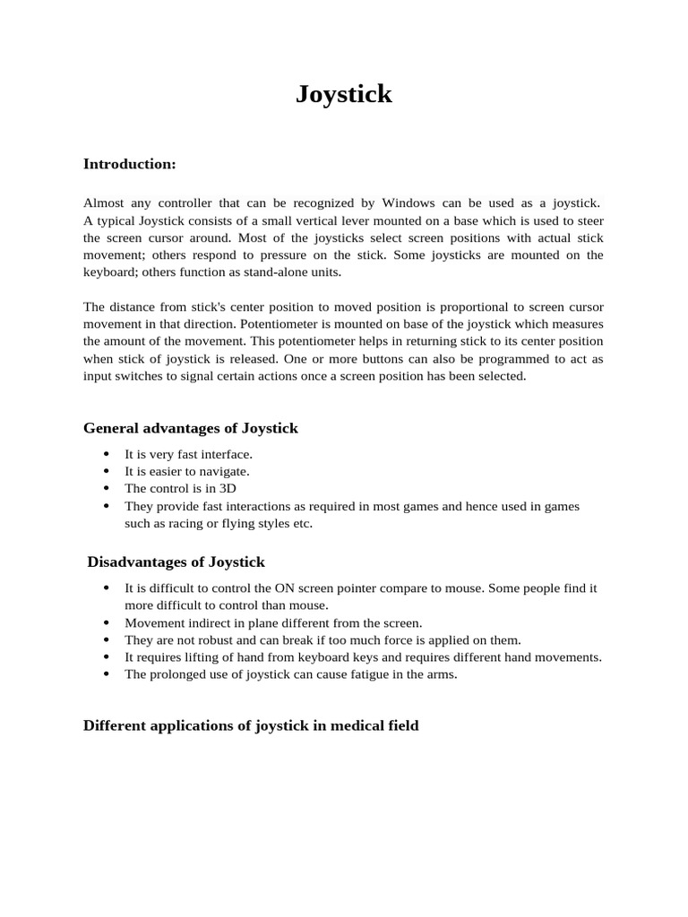 Joystick Pdf