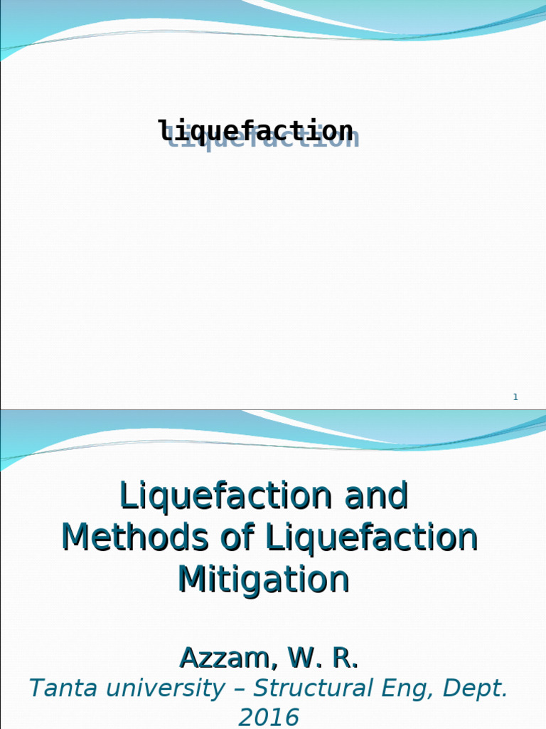 Lectuer8 Liquefaction WRA2 | PDF | Soil Science | Applied And ...