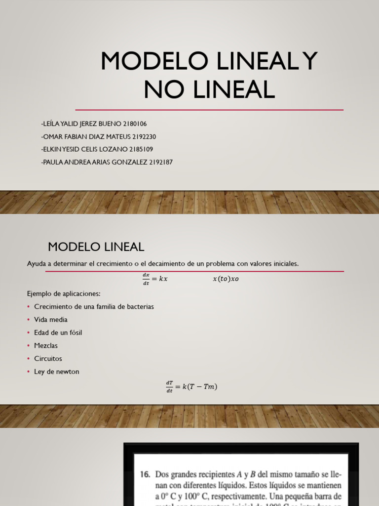 Modelo Lineal y No Lineal PDF | PDF