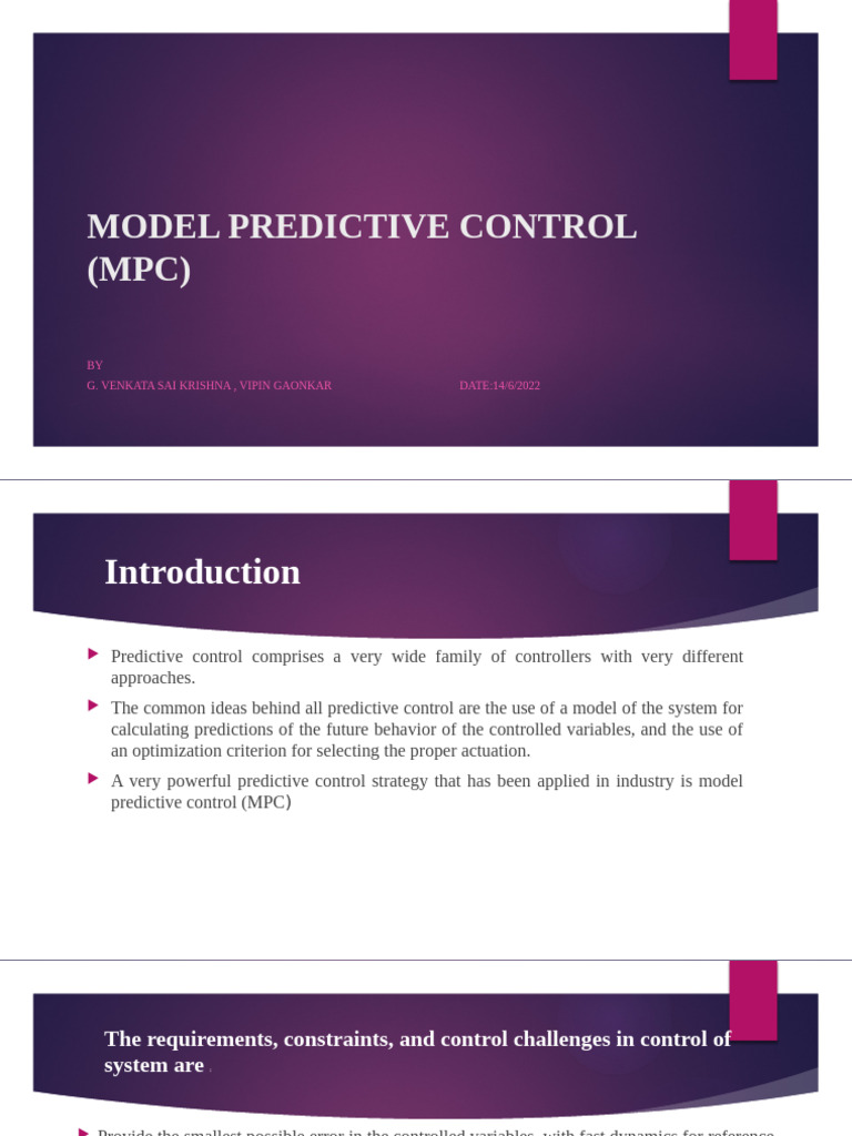 Model Predictive Control (MPC) | PDF | Loss Function | Mathematical Optimization