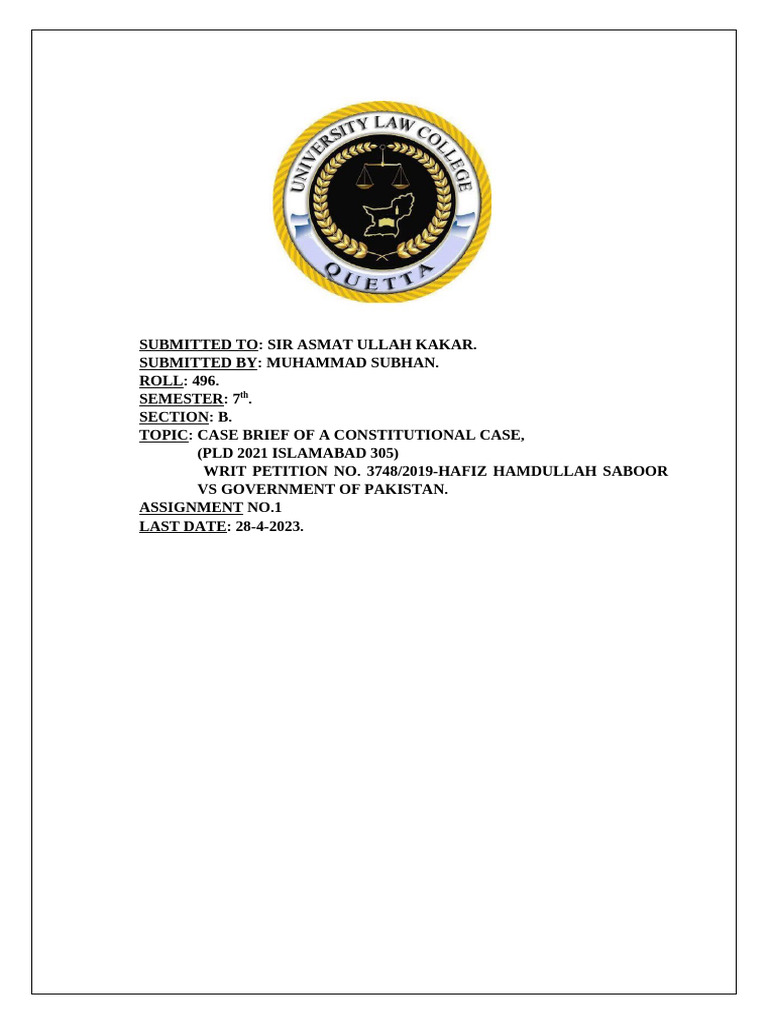 Constitutional History Assignment 2 | PDF | Citizenship | Governance