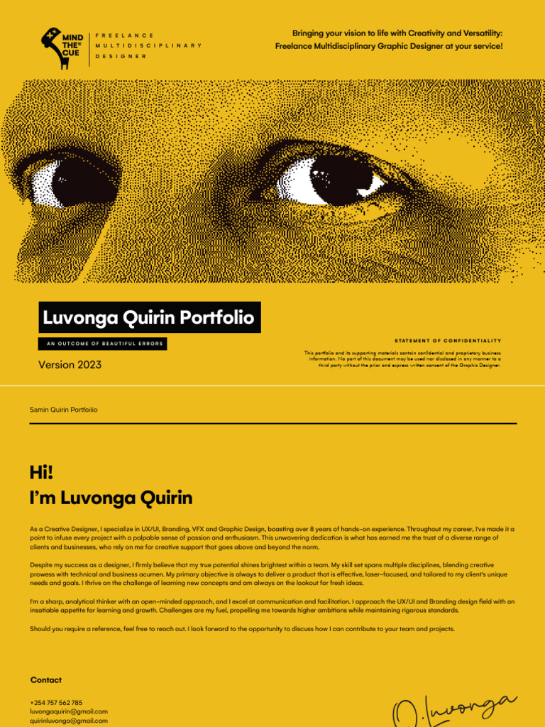 Luvonga Quirin: Freelance Designer Portfolio | PDF | Information ...