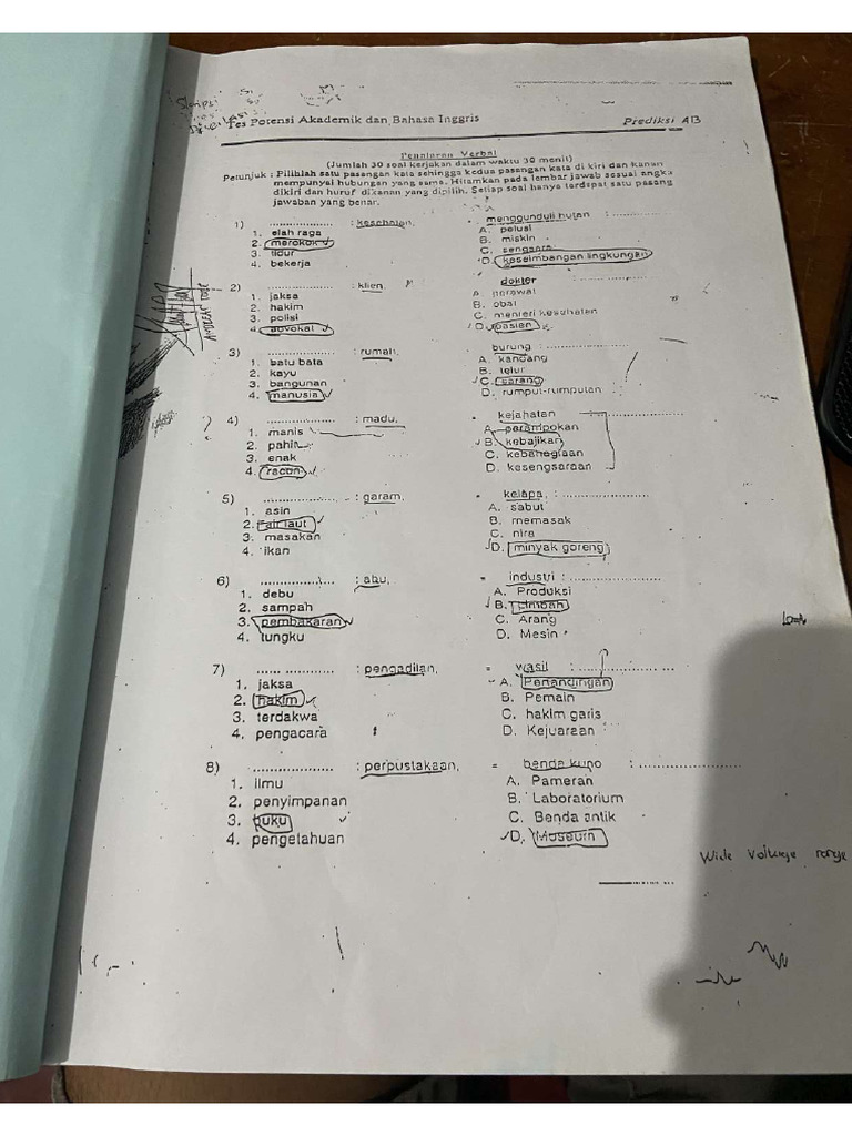 Tes Masuk Sadhar | PDF