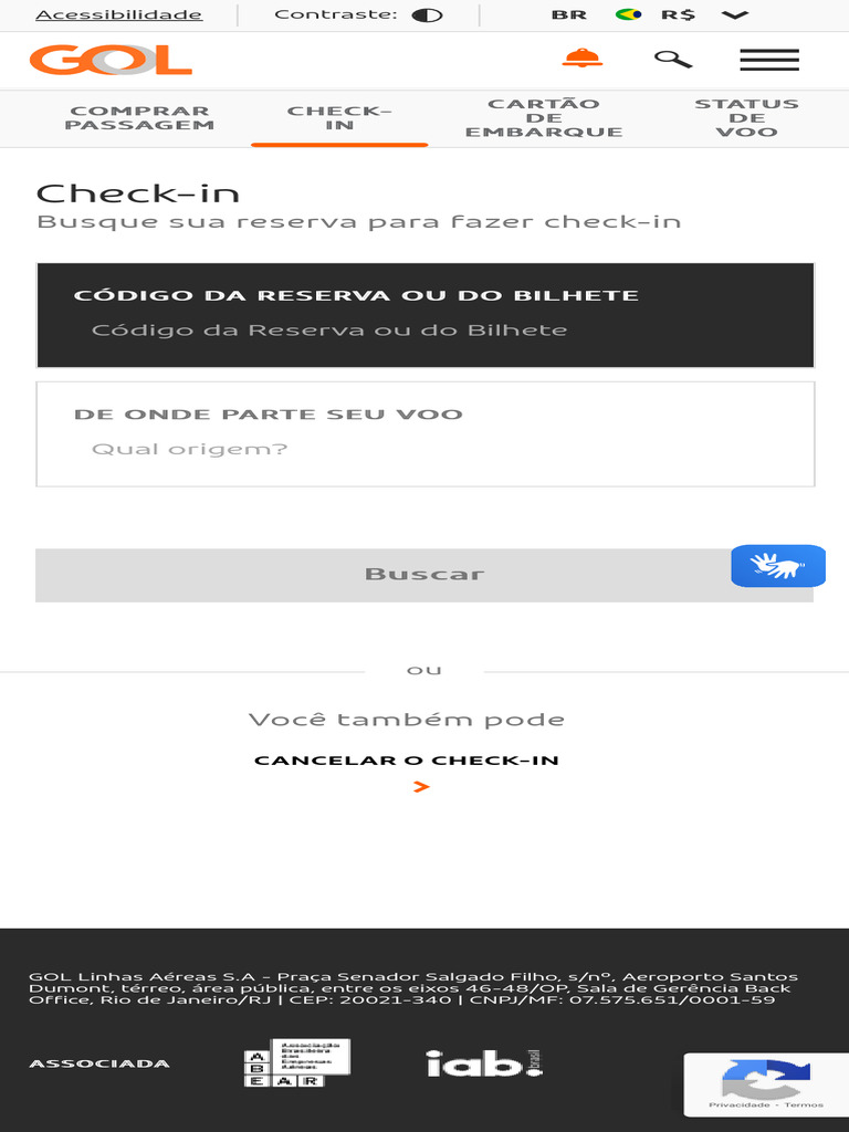 VoeGOL Check-In | PDF