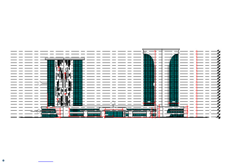 المشروع النهائي مول تجاري اداري سكني - Elevation - Elevation 3 - a1 - نسخة | PDF