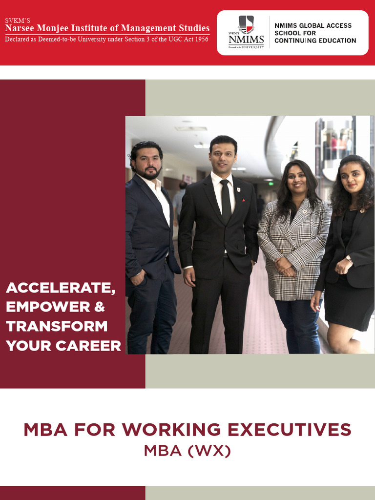 NMIMS Global Access School for Continuing Education Mumbai | PDF | Master Of Business ...