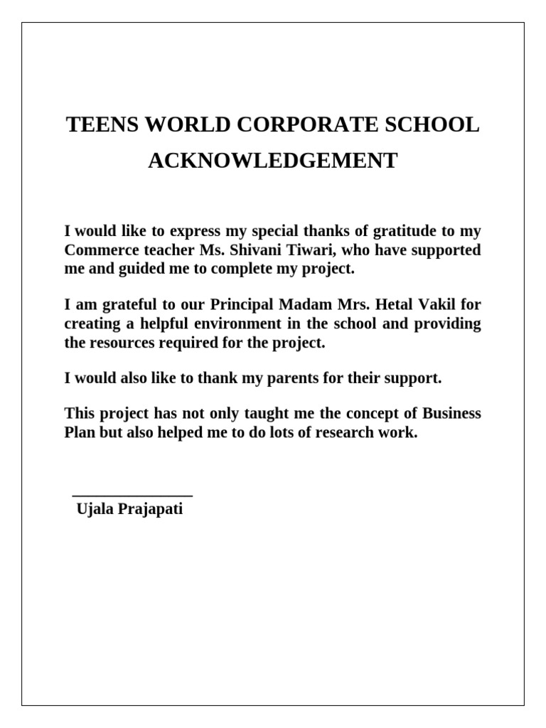 Acknowledgement | PDF