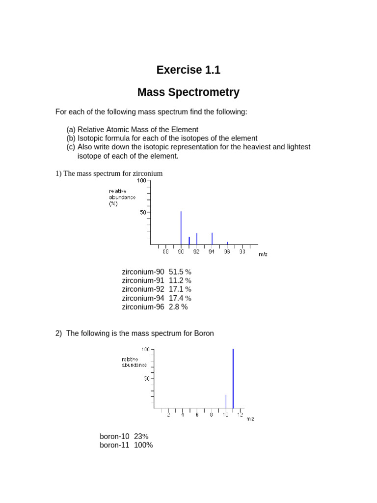 AS Level Calculating RAM by Mass Spectrometer | PDF