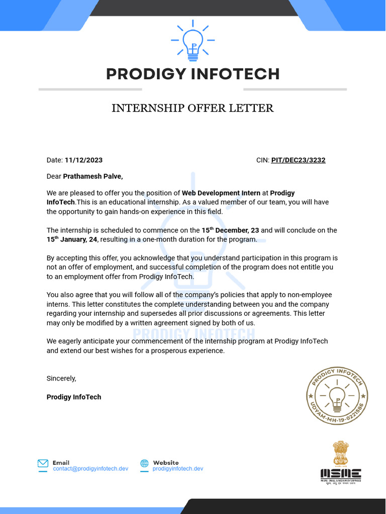 Prodigy Infotech | PDF