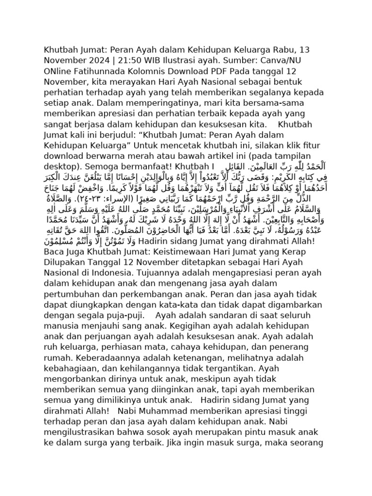 Khtbah Jumat Alwi | PDF