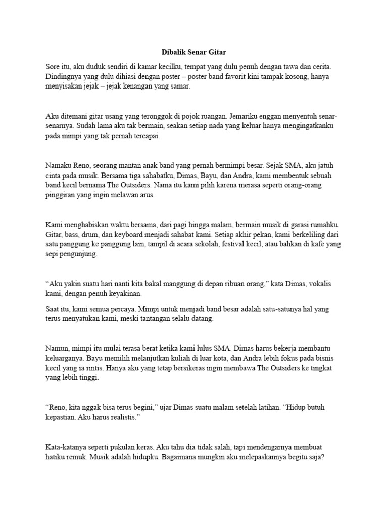Mimpi Reno dan The Outsiders | PDF