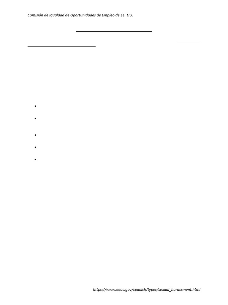 Hechos Sobre El Acoso Sexual Pdf Igualitarismo Comportamiento 0590