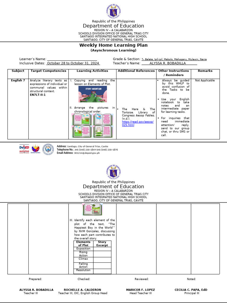 BOBADILLA_WHLP-Q2-W5-ENGLISH-7 | PDF | Cognition | Human Communication