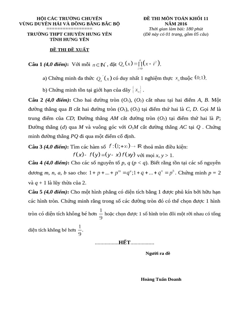 Toán 11 - Chy | PDF