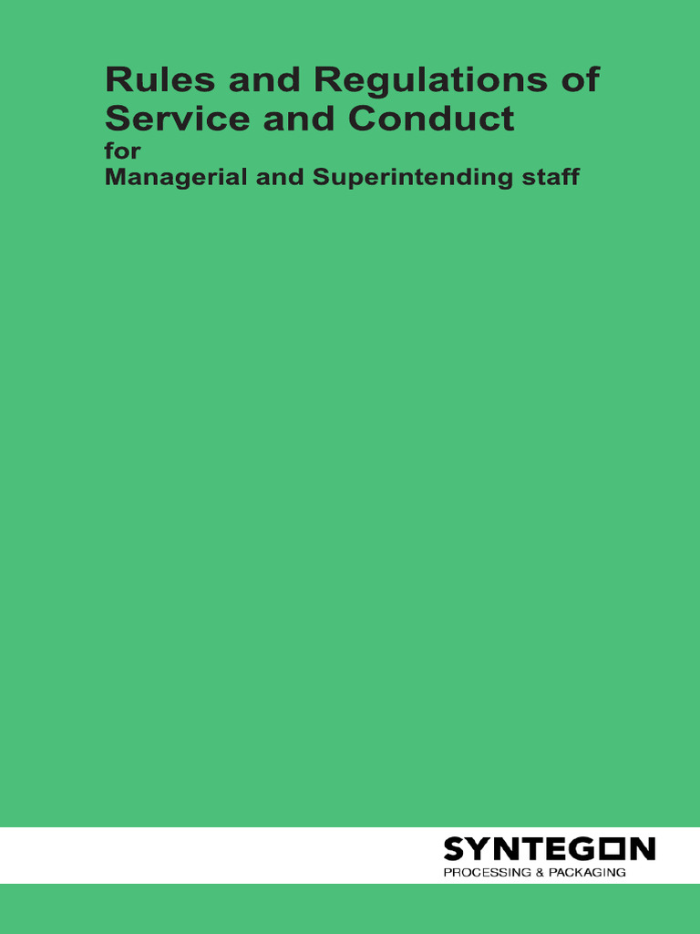 Rules and Regulations Book_Syntegon | PDF