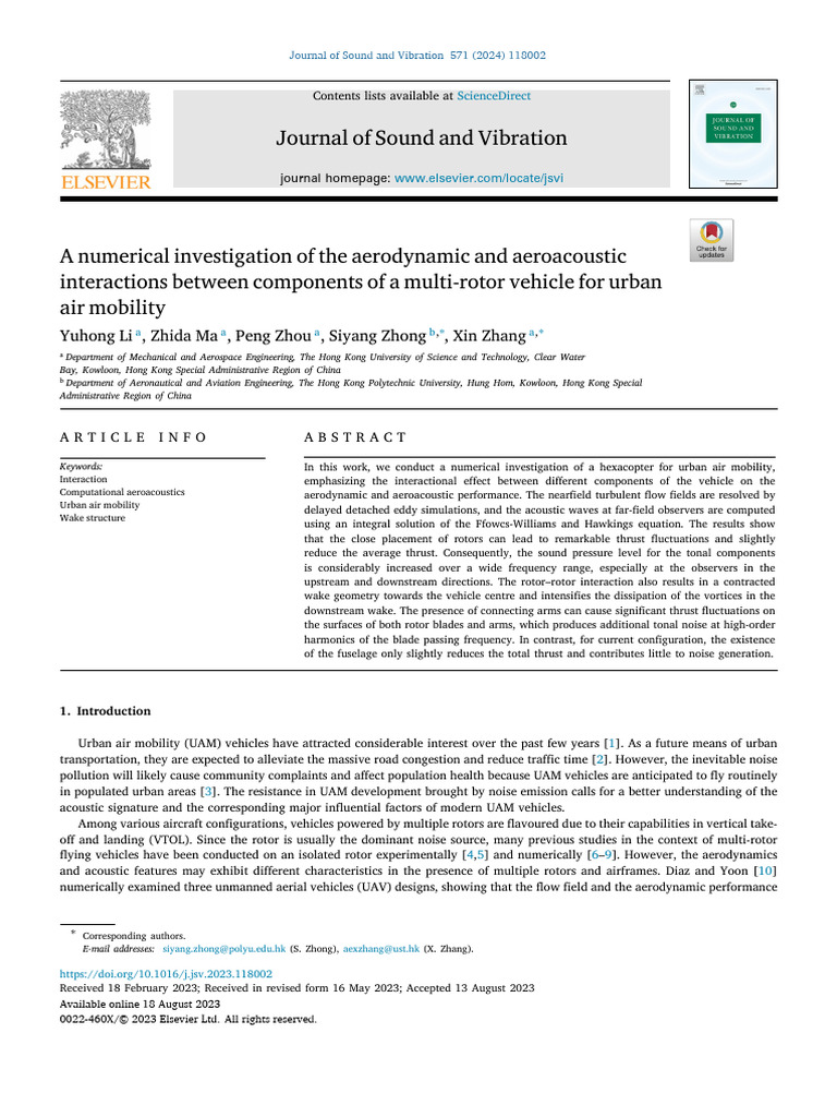 42 A Numerical Investigation Of The Aerodynamic And Aeroacoustic Interactions Between Components