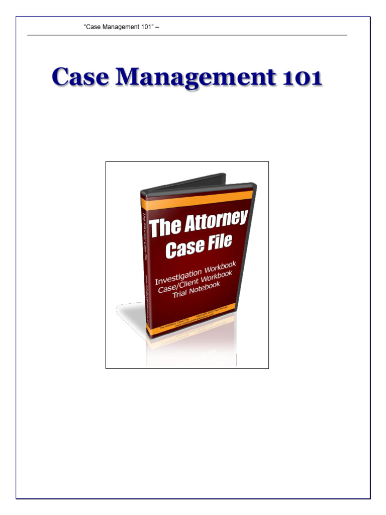 case-management-101 | PDF | Cheque | Fee