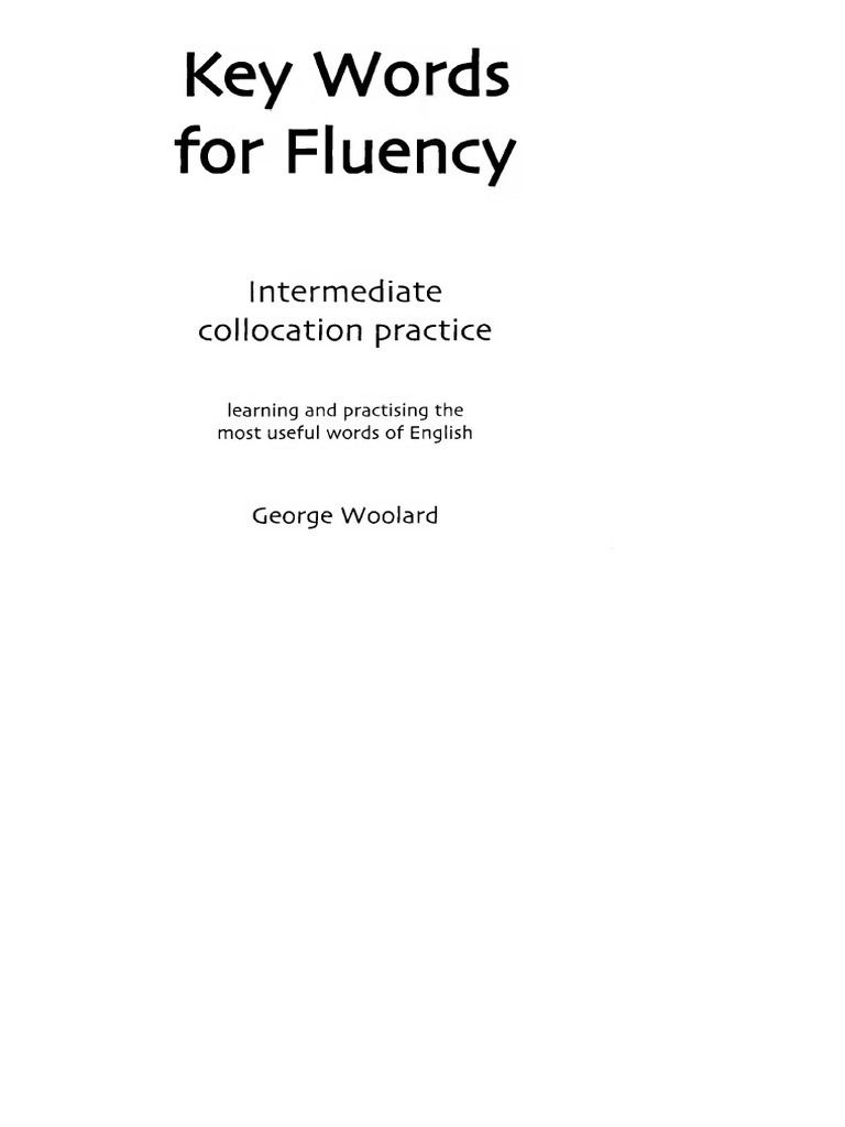 Key Words for Fluency 1 Collocations | PDF | Earthquakes | Adjective