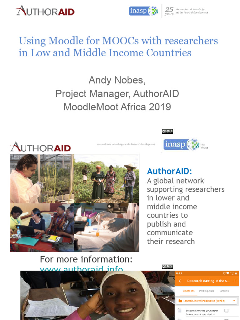 Moodle MOOCs for Researchers in LMICs | PDF | Africa | Massive Open ...