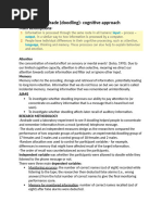 Moray's 1959 Study on Auditory Attention | PDF | Experiment | Attention