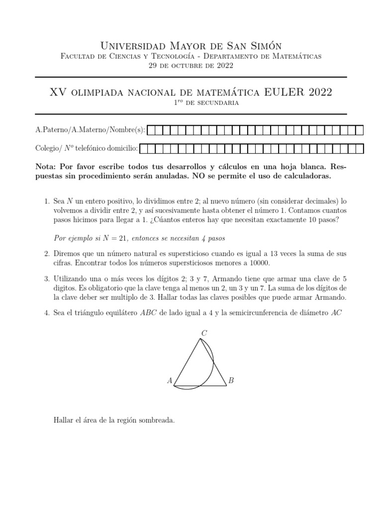 1ro Secundaria | PDF