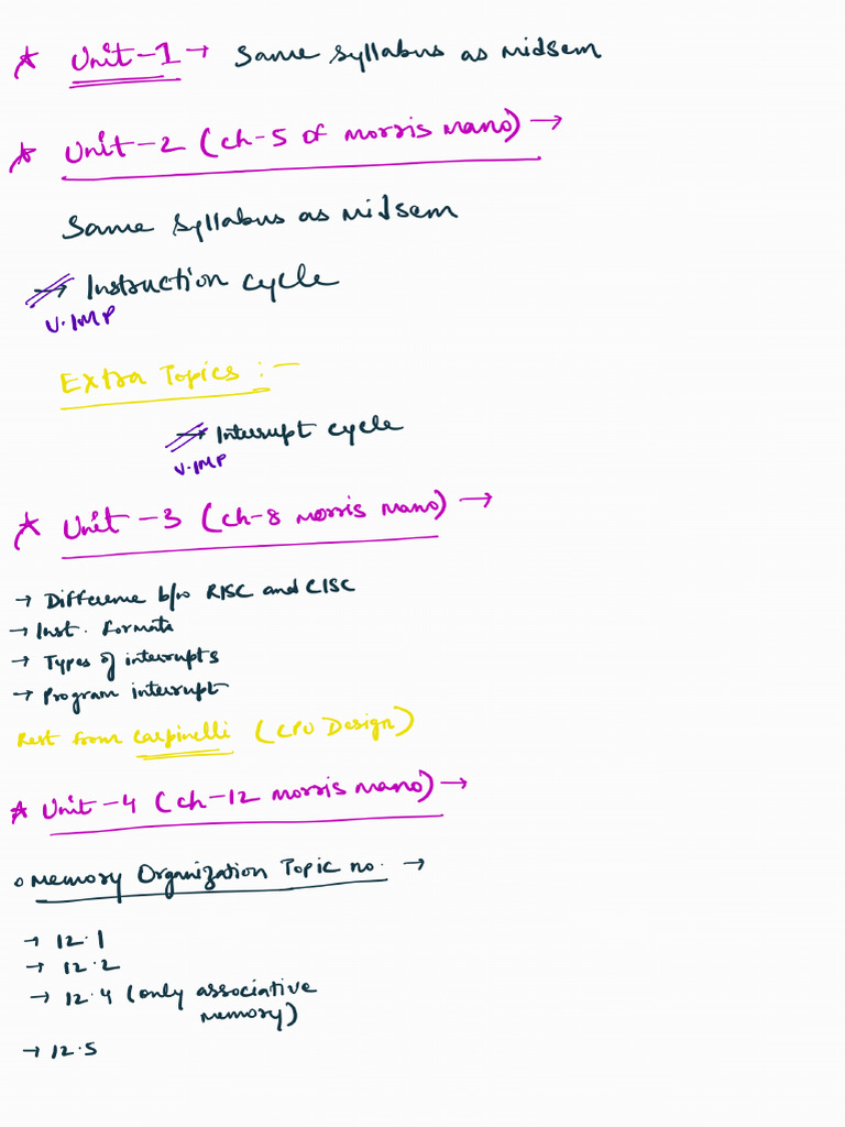 CAO Endsem Syllabus _241108_182351 | PDF