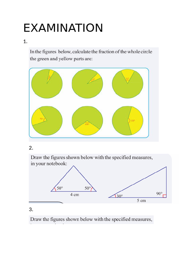 angles exam | PDF