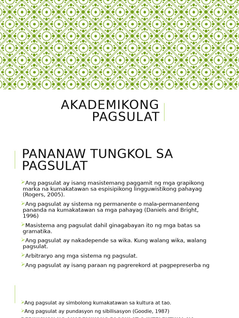 Akademikong Pagsulat | PDF