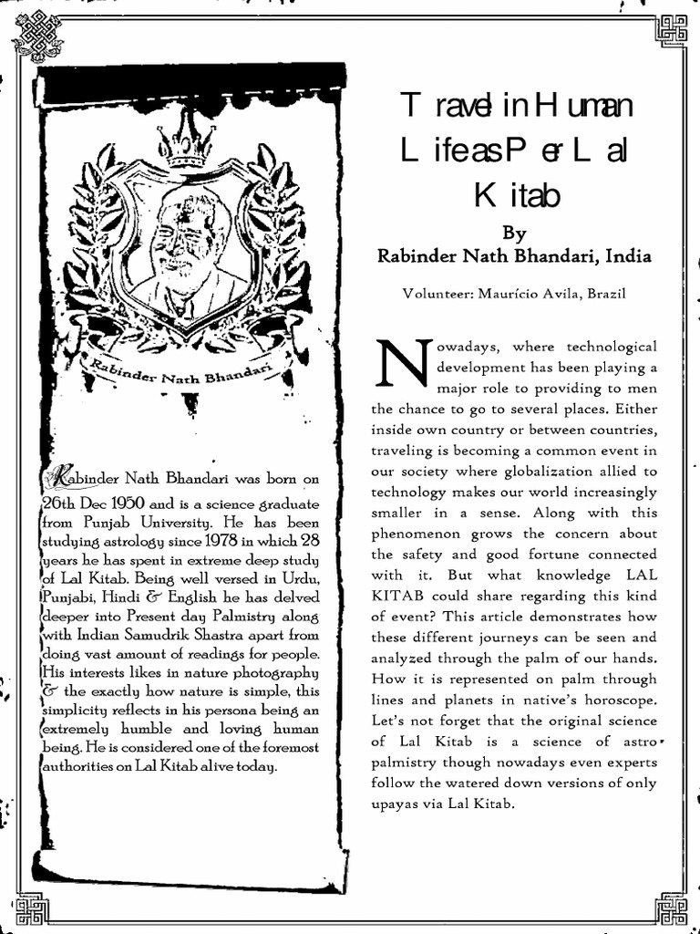 Lal Kitab Insights on Travel and Fortune | PDF | Planets In Astrology ...