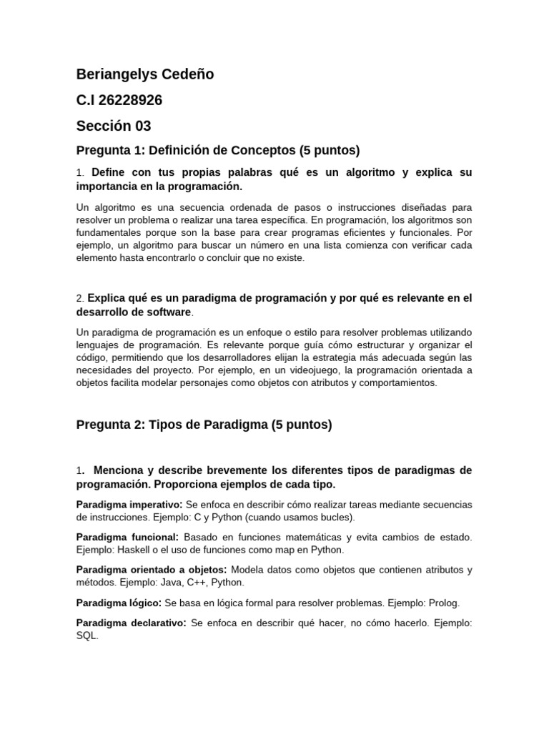 Examen 2,1 | PDF | Paradigmas de programación | Objeto (informática)