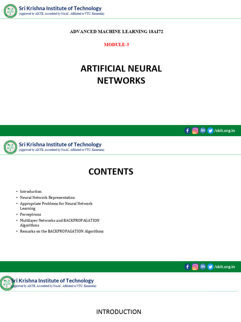 module3A_ppt | PDF | Artificial Neural Network | Learning