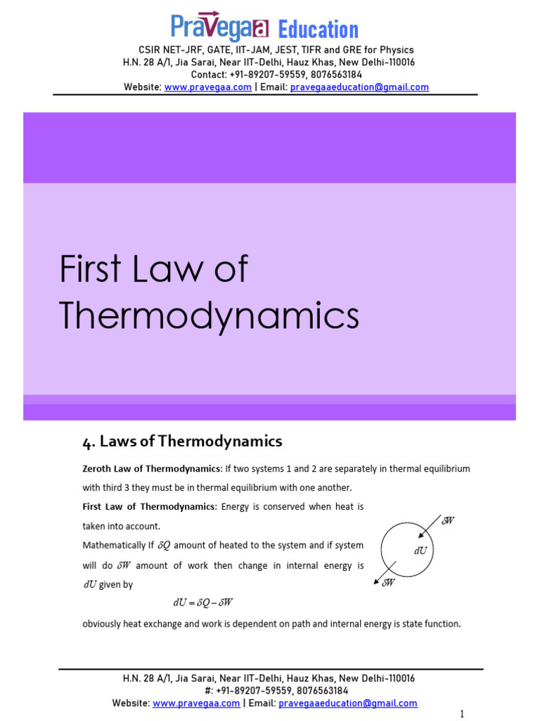 Laws of Thermodynamics | PDF | Heat Capacity | Gases
