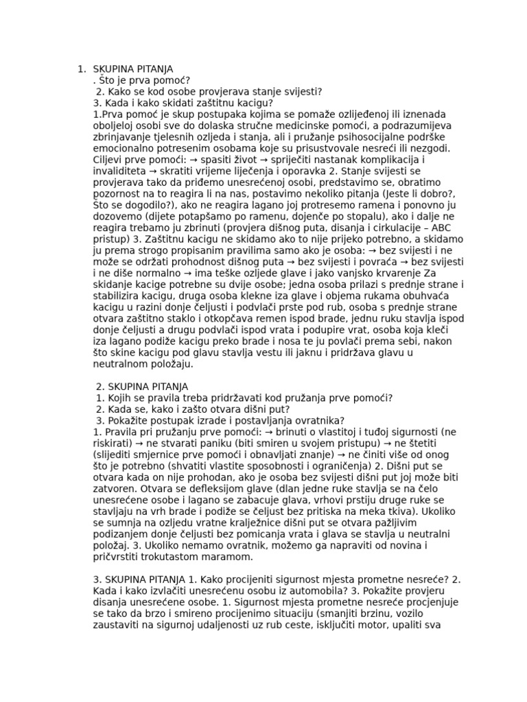 Skupina Pitanja - PP | PDF